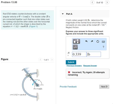 solved rod oa rotates counterclockwise with a constant