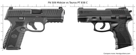 Fn 509 Midsize Vs Taurus Pt 838 C Size Comparison Handgun Hero
