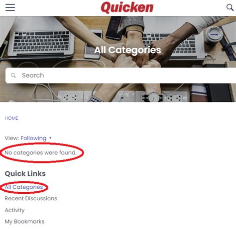 Community Website Issue — Quicken