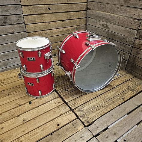 Pearl Export Drum Shells Red Used Rkexs270124 Reverb Uk