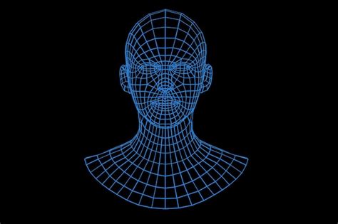 Premium Photo Three Dimensional Mesh Image Of A Woman Face