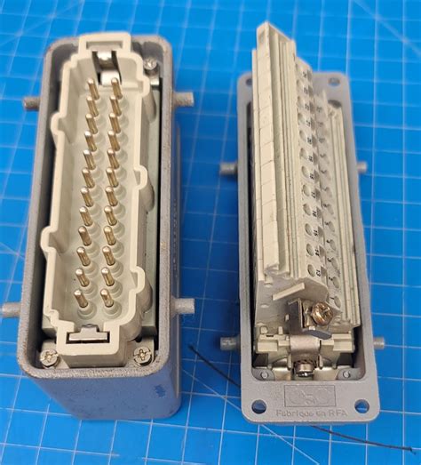 Harting Hs12 24pin 16a 380v Male Female Hinge Lock Cable Plug Ends No