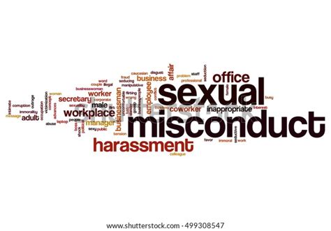 Sexual Misconduct Word Cloud Concept Stock Illustration 499308547