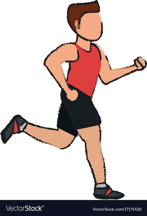 Isolated Man Running Design Royalty Free Vector Image