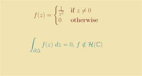 Counterexample Around Morera Theorem Image Math Counterexamples
