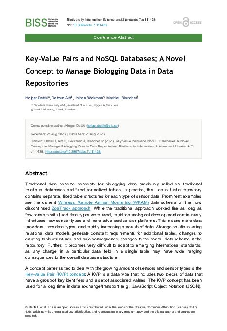 Pdf Key Value Pairs And Nosql Databases A Novel Concept To Manage