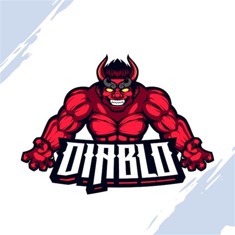 Premium Vector Smiling Evil Red Muscular Devil Hell