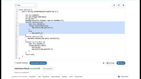 Leetcode Biweekly Contest 124 Apply Operations To Make String Empty Youtube