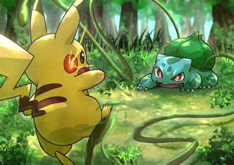Pikachu And Bulbasaur Pokemon Drawn By Kotobukkii Yt Lvlv Danbooru