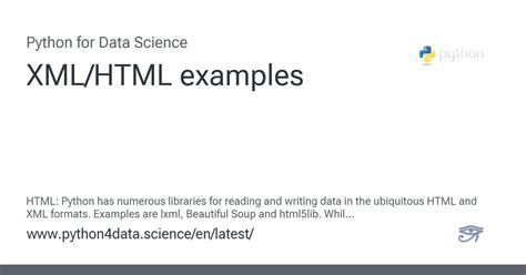xml html examples python for data science 24 3 0