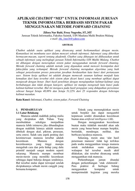 Contoh Judul Skripsi Teknik Informatika Artificial Intelligence