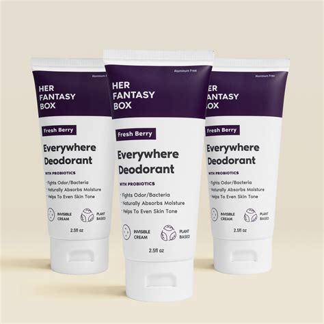 Everywhere Deodorant With Probiotics Berry 3pk Her Fantasy Box