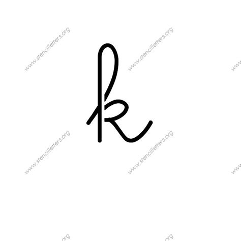 Cute Girly Cursive Uppercase Lowercase Letter Stencils A Z Inch Up To Inch Printable