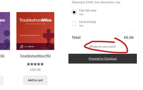 Woocommerce Visual Hook Guide Cart Page Block Version