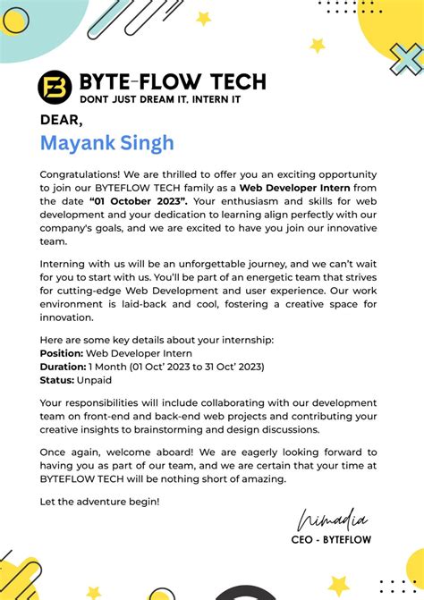 Mayank Singh On Linkedin Connections Internship Byteflow