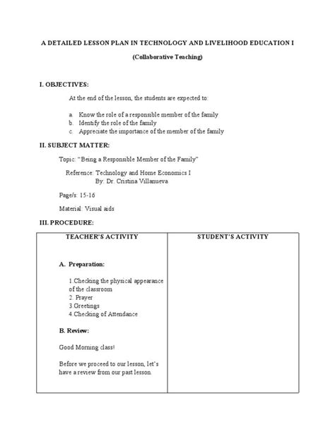 a detailed lesson plan in technology and pdf lesson plan teachers artofit