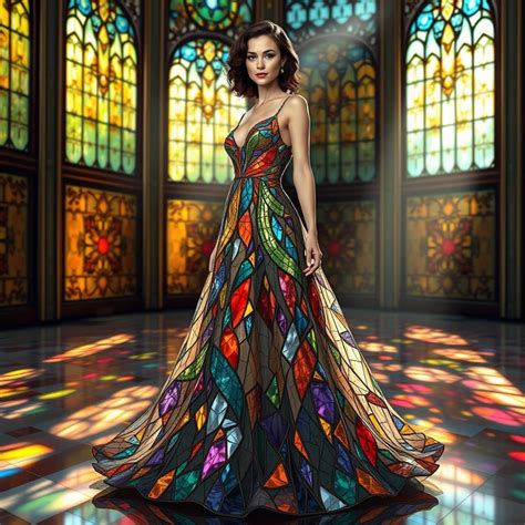 Stained Glass Dress Ethereal Fantasy Stained Glass Goddess