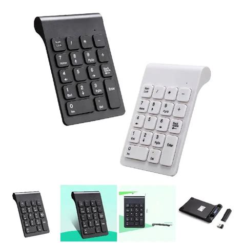 new portable 2 4g wireless digital keyboard usb number pad 18 keys mini