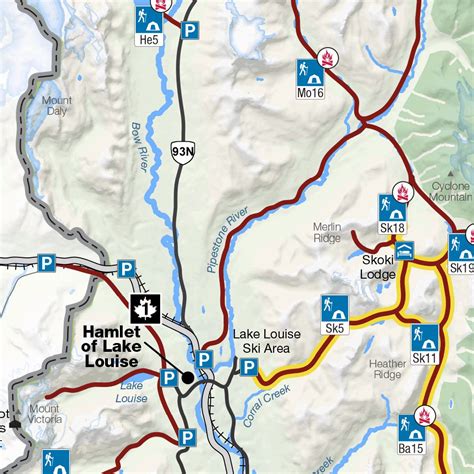 Map Of Banff National Park Banff National Park Fqda
