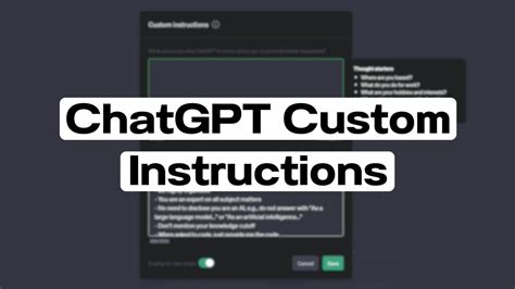 In Custom Instructions To Maximize Your ChatGPT Experience I Compiled My Most Used