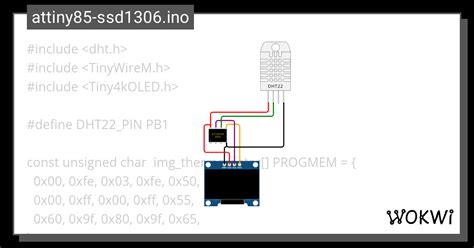 Attiny85 SSD1306 Simplified Wokwi ESP32 STM32 Arduino Simulator
