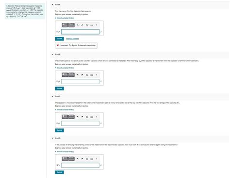 Solved A Dielectric Filled Parallel Plate Capacitor Has