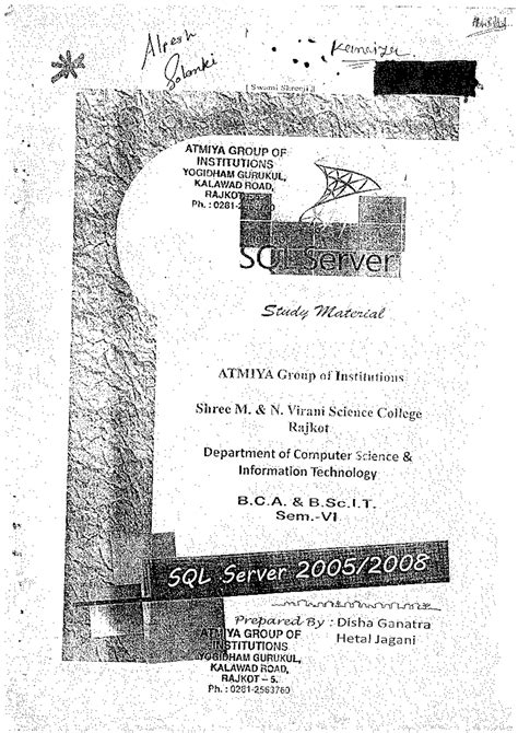 Sql Server Full Chapter 1 2 3 Ms Sql Server Studocu