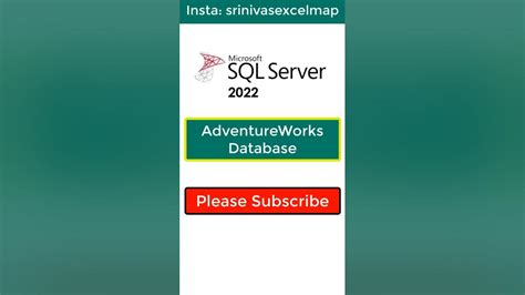 Sql Magic Trick Adventure Works Database In Sql Server Shorts Sql Youtube