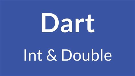 9 Dart Variables Numéricas Youtube
