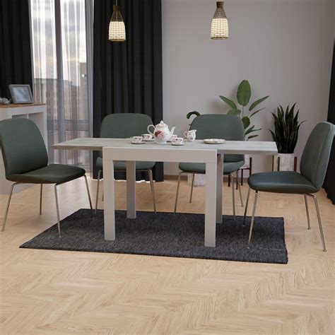 Стіл обідній розсувний Неман КОРС Бетон Білий по ціні 5 663 00 грн грн Альтек мебель