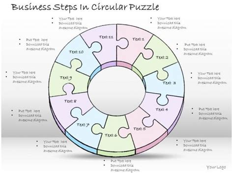 Business Ppt Diagram Business Steps In Circular Puzzle Powerpoint Template Template