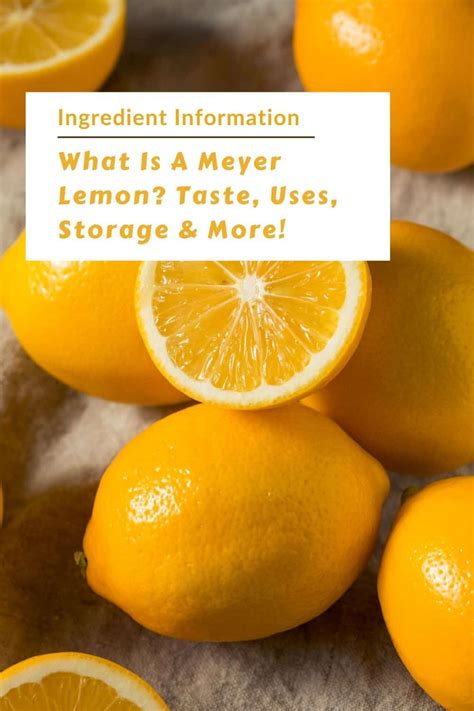 What Is A Meyer Lemon Taste Uses Storage And More