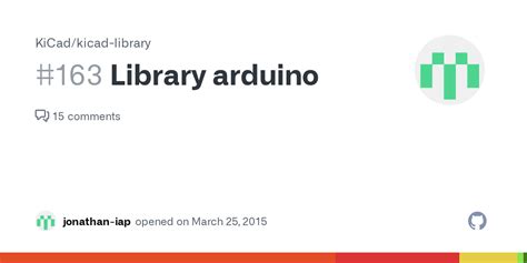 Library Arduino · Issue 163 · Kicad Kicad Library · Github