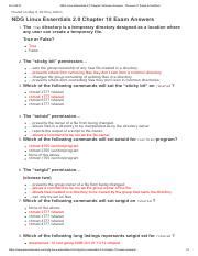NDG Linux Essentials Chapter Exam Answers Premium IT Exam Certified Pdf