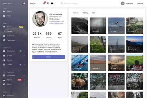Stacked Bootstrap 4 Angular Admin Template Latest Version Plugloop