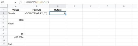 How To Count Non Blank Cells In Google Sheets