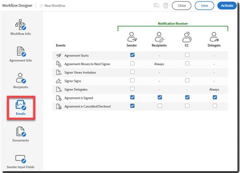 Classic Adobe Sign Workflow Designer