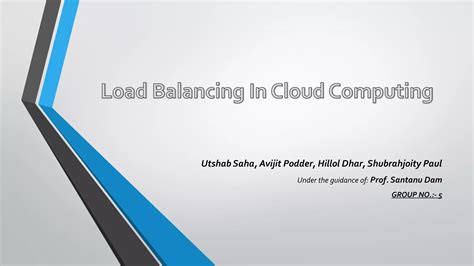 Load Balancing In Cloud Computing Newppt Ppt