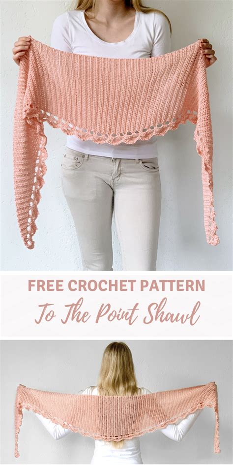 Circular Crochet Shawl Pattern By Wilmade To The Point Shawl Free Crochet Shawl Pattern