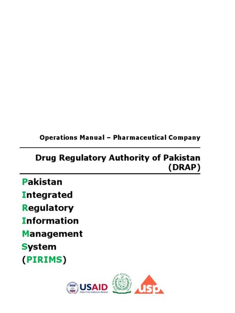 Pirims Operations Manual Ver 11 Pharmaceutical Company Pdf
