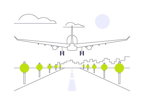 Landing Airplane Abstract Concept Illustration 60433573 Vector Art At Vecteezy