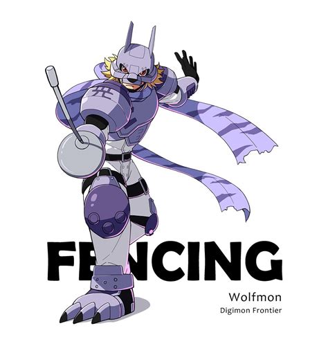 Wolfmon Digimon And More Drawn By Lao Wen Danbooru