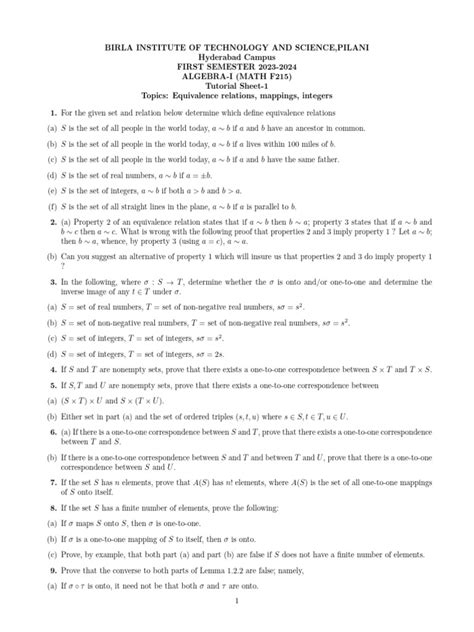 Tutorial Sheet 1 Pdf Integer Real Number