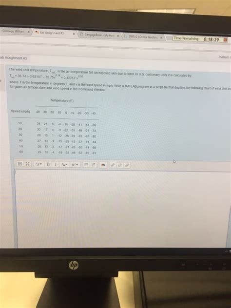 Solved The Wind Chill Temperature Twc Is The Temperature