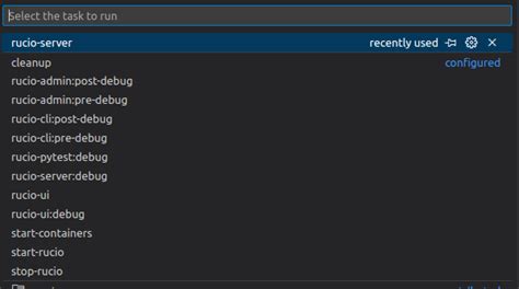 Setting Up A Rucio Developer Environment Using Visual Studio Code Rucio Documentation