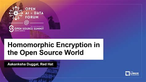 Homomorphic Encryption In The Open Source World Aakanksha Duggal Red Hat Youtube