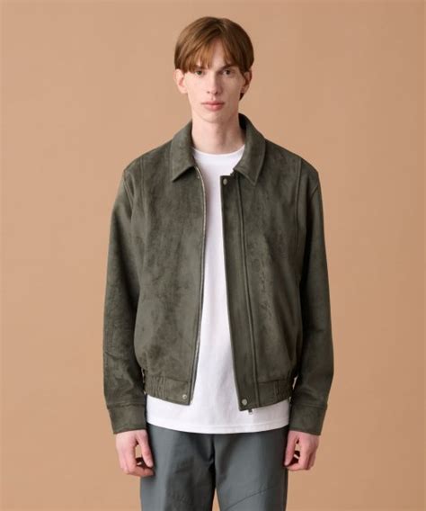 Zplish 지플리시 실시간 인기 스타일 스태틱 스웨이드 자켓 카키 온더룩