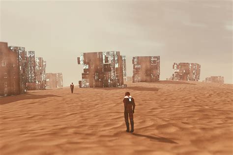 우주 비행사를 걷기로 미래 지향적인 엑 소 플래닛 서식 지 화성 행성에 대한 스톡 사진 및 기타 이미지 화성 행성 도시 건물 외관 Istock