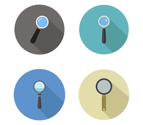 Set Of Magnifying Glass Icons 834326 Vector Art At Vecteezy