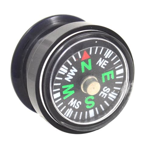 Pair Unique Compass Top Ear Plugs Screw Fit Acrylic Gauges 8mm 25mm